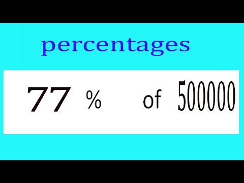 Percentages 77 Percentage(%) of 500000