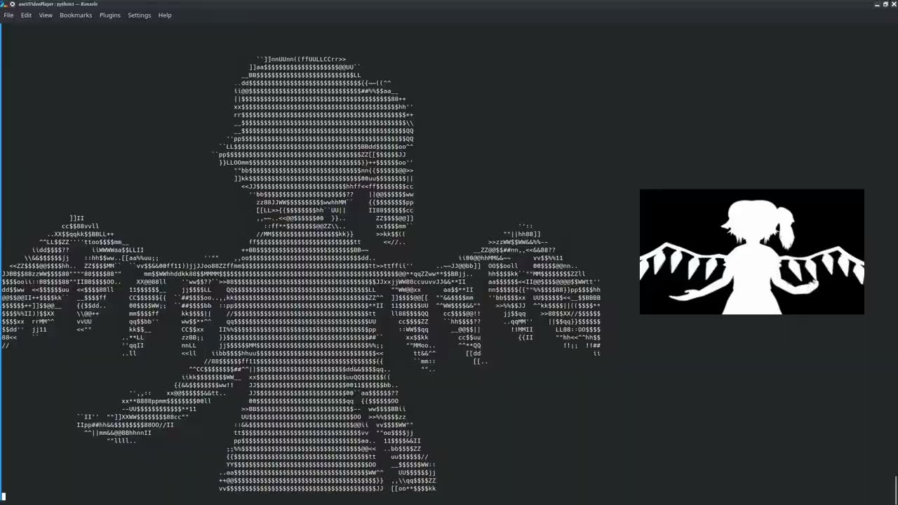 ASCII Bad Apple in terminal