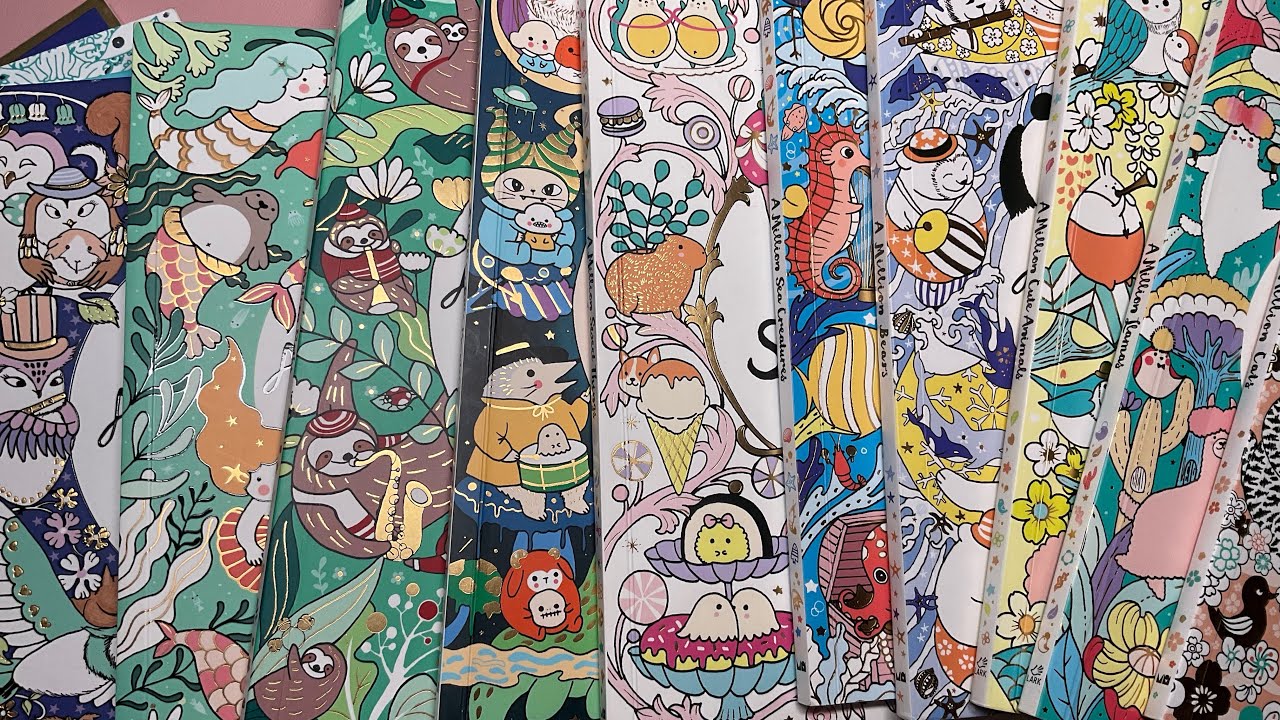 Updated: Completed pages in Lulu Mayo colouring books | Adult colouring