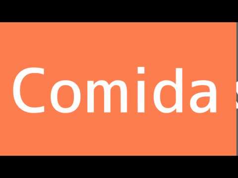 How to say Food in Spanish