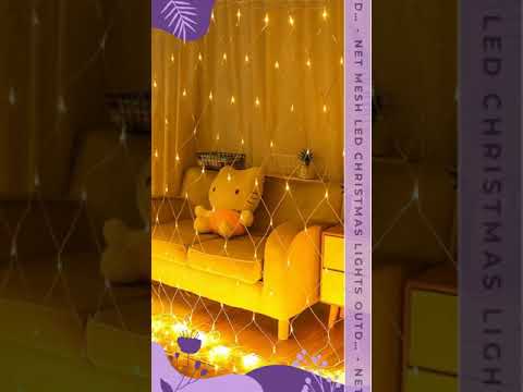 Net Mesh Led Christmas Lights Outdoor Garden Fairy Lights Waterproof Garland LED String Lights fo...