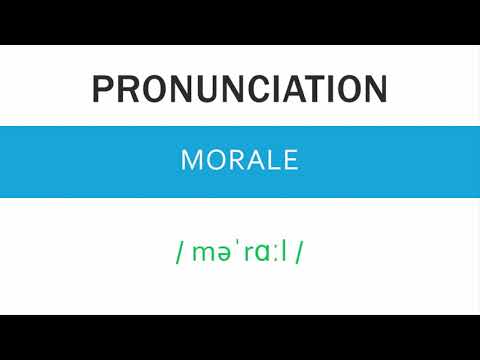 How to pronounce Morale - Meaning & Example