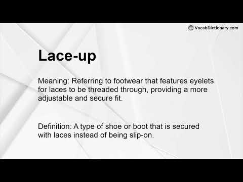 Lace-up Meaning