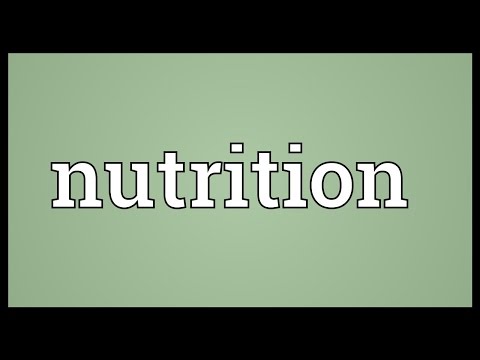 Nutrition Meaning