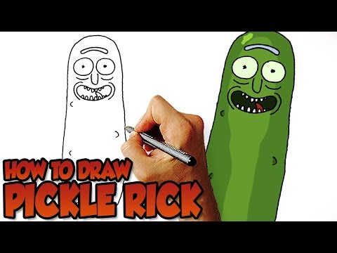 How to Draw Pickle Rick from Rick and Morty Step by Step