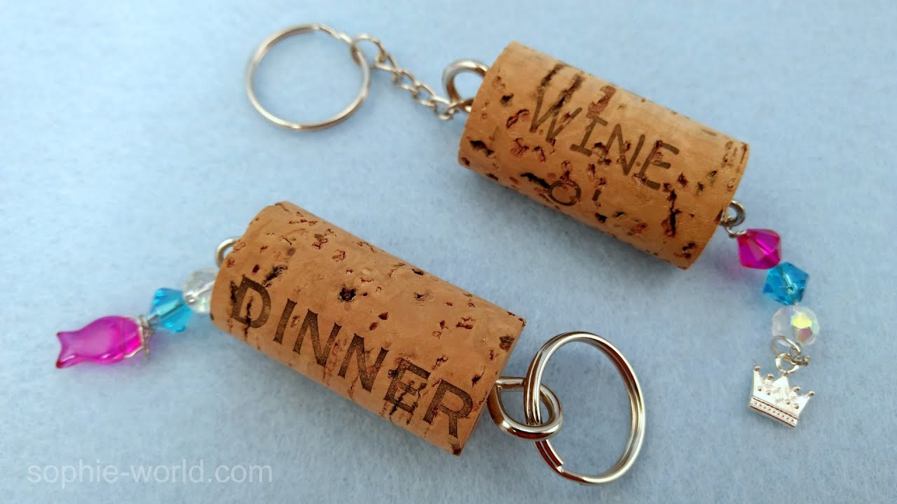 How to Make a Keychain from a Recycled Cork | Sophie's World