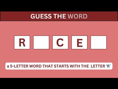 Guess the word: a 5 letter word that starts with the letter "R", "Unbelievable! "