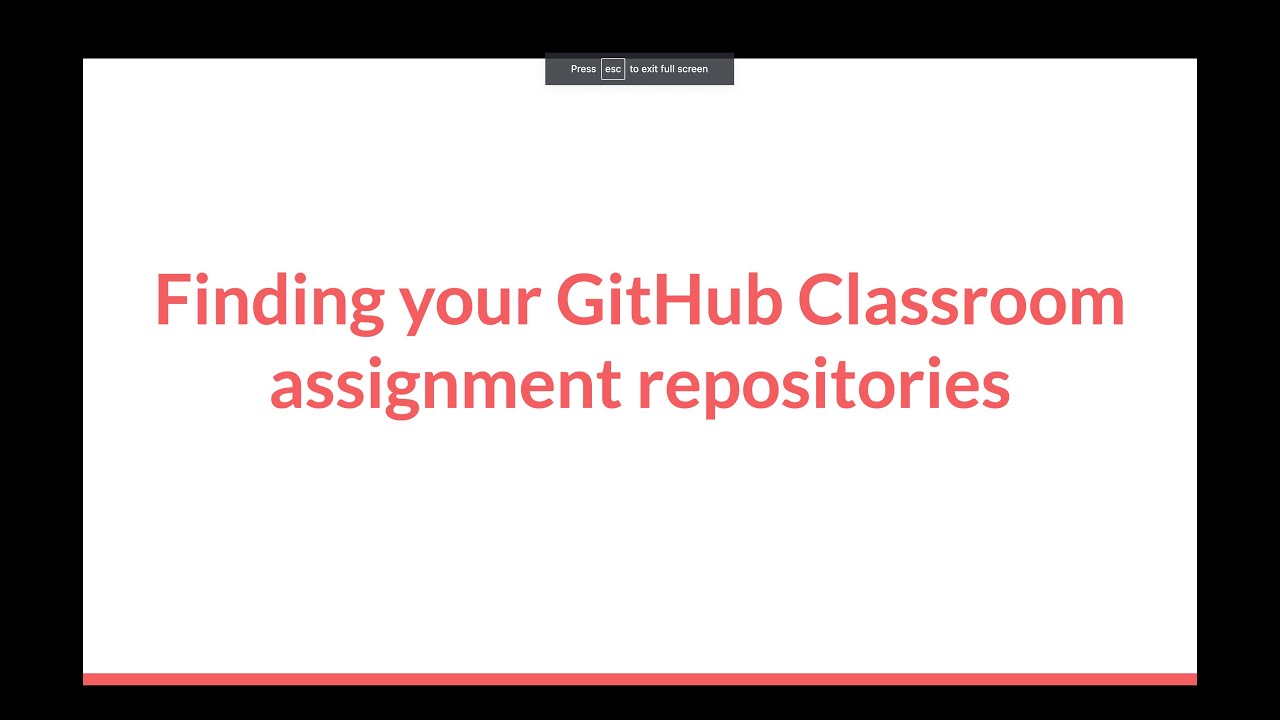 Finding Your GitHub Classroom Assignment Repos