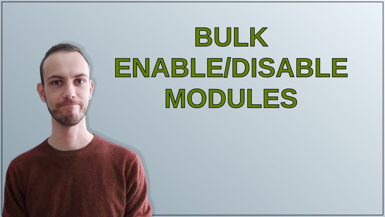 Drupal: Bulk enable/disable modules