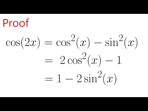 cos(2x) formula proof