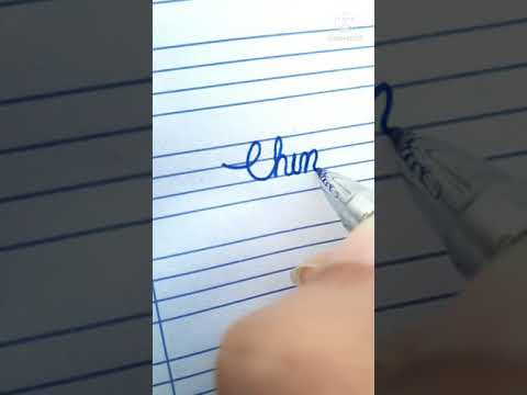 Learn To Write In Cursive Writing The Word China | How to Write