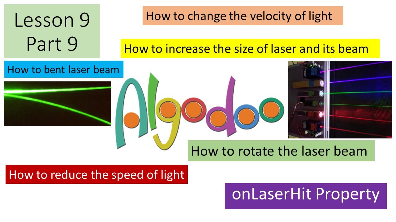 OnLaserHit: Step by Step Script Menu Tutorial | Algodoo || Lesson 9 | Part Nine