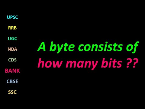 A byte consists of how many bits ??