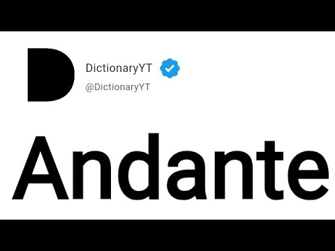Andante Meaning in English