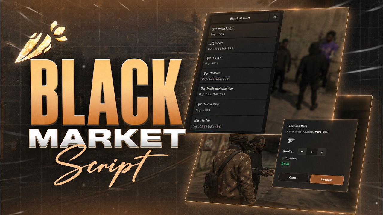 [FREE] FiveM Black Market Script | Carotto Studios (ESX/QB)