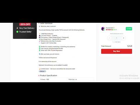 π₯ Buy TikTok Account with 1000 Followers β Live Ready & Instant Delivery | 30% OFF Now! π₯
