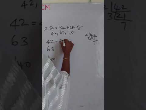 HCF - Find the HCF of 42, 63, 140