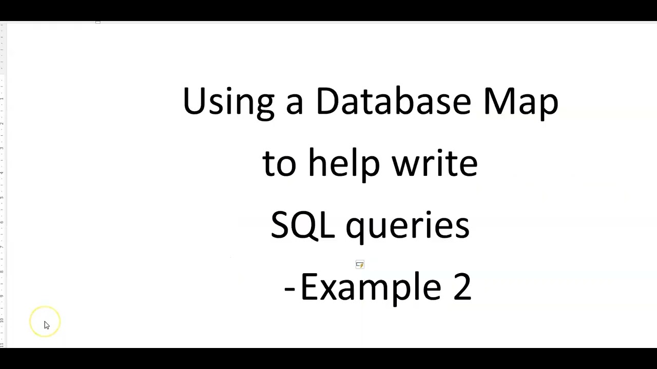 Using Database Maps to help write SQL queries