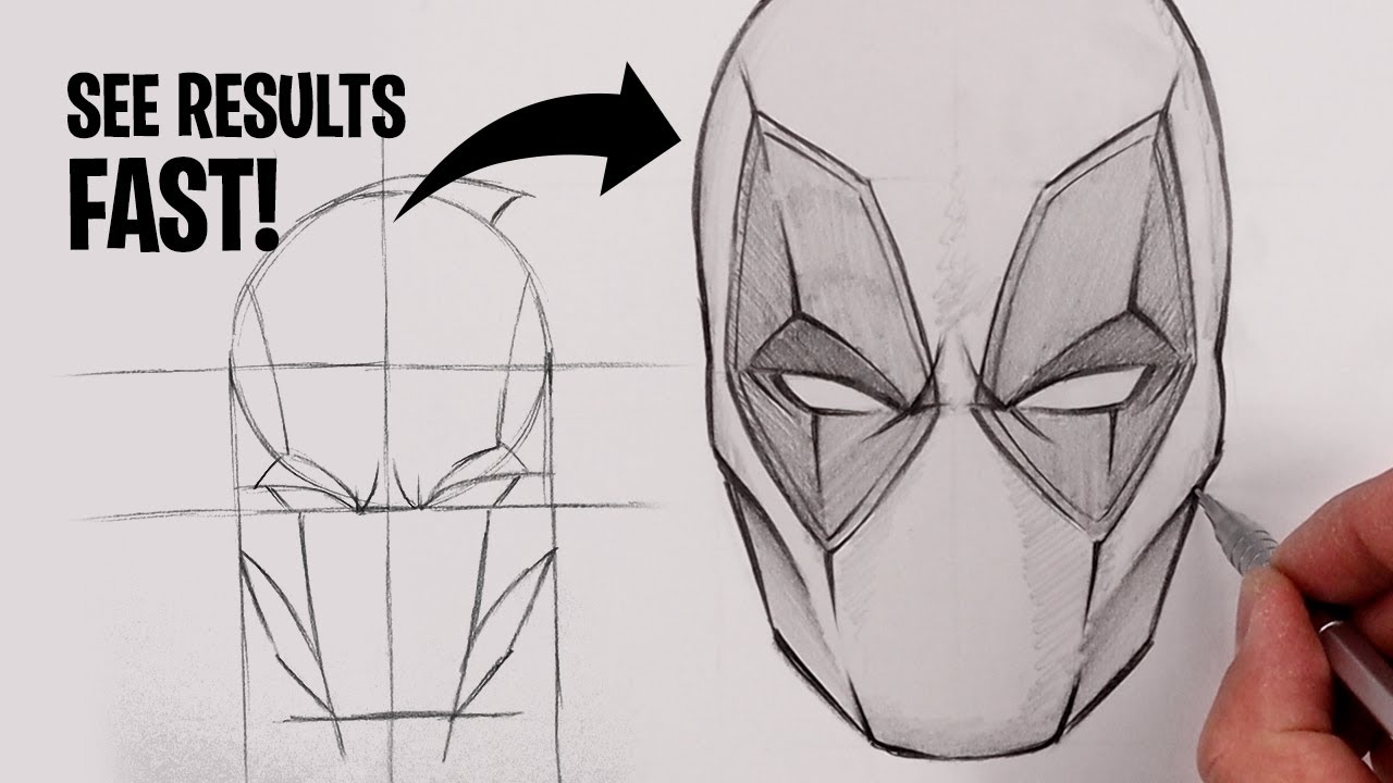 How To Draw Deadpool | Beginner Pencil Sketch Tutorial (Step-by-Step)