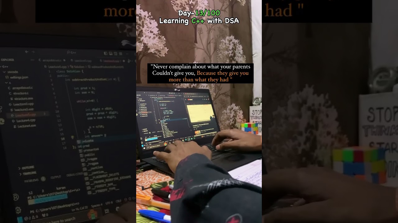 ✅Day 13 of learning C++ with DSA 🚀| #100daysofcodechallenge #100daysofcode #coding #cpp #dsa