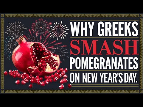 Why Greeks Smash Pomegranates on New Year's Day#greekculture #greekmythology#Traditions #Pomegranate
