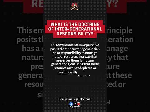 What is the Doctrine of Inter-Generational Responsibility? #shorts