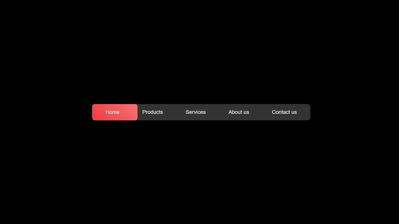 Animated Navigation Menu Bar using HTML CSS | Animated Tabs with Indicator