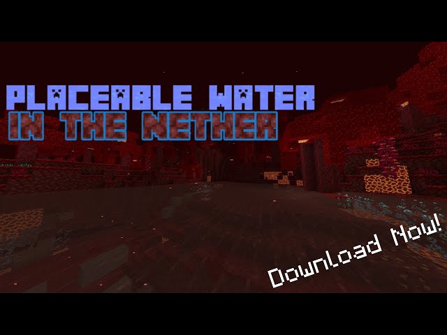 Placeable Water in The Nether Minecraft Data Pack