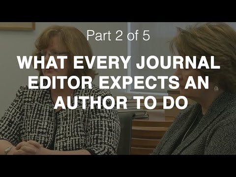 What every journal editor expects an author to do