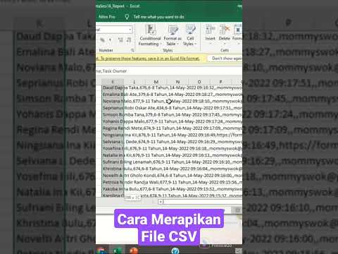 #tutorial merapikan #file #CSV di #microsoft #excel