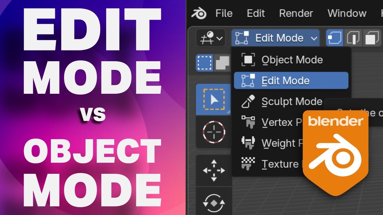 Blender Object Mode vs Edit Mode Explained (Move Objects vs Edit Mesh)
