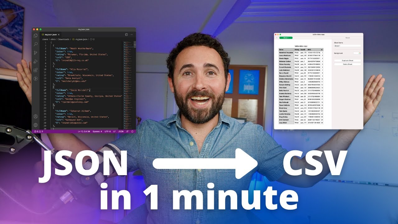 How to convert a JSON to CSV in 1 minute / JSON to CSV