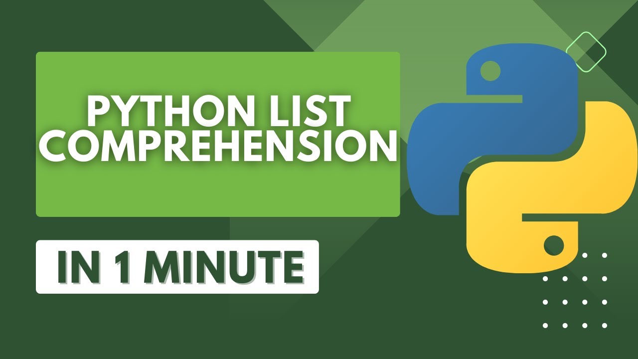 Python List Comprehensions in 1 minute #python #pythonprogramming