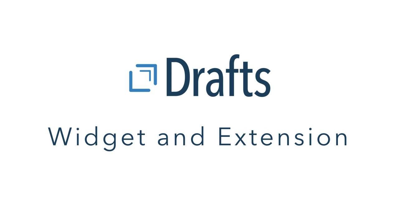 Today Widget and Share Extension | Getting to Know Drafts with David Sparks