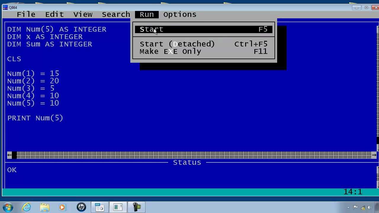 QBasic Tutorial 15 - Arrays - QB64