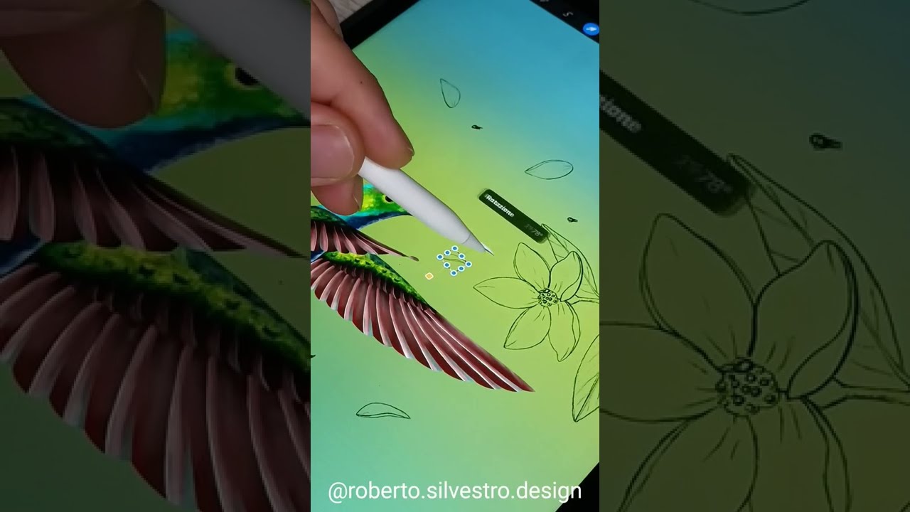 work in progress su iPad pro... disegno con procreate per un nuovo poster da stampare...