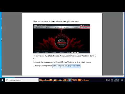 Download AMD Radeon R5 Graphics Driver on Windows 10/8/7