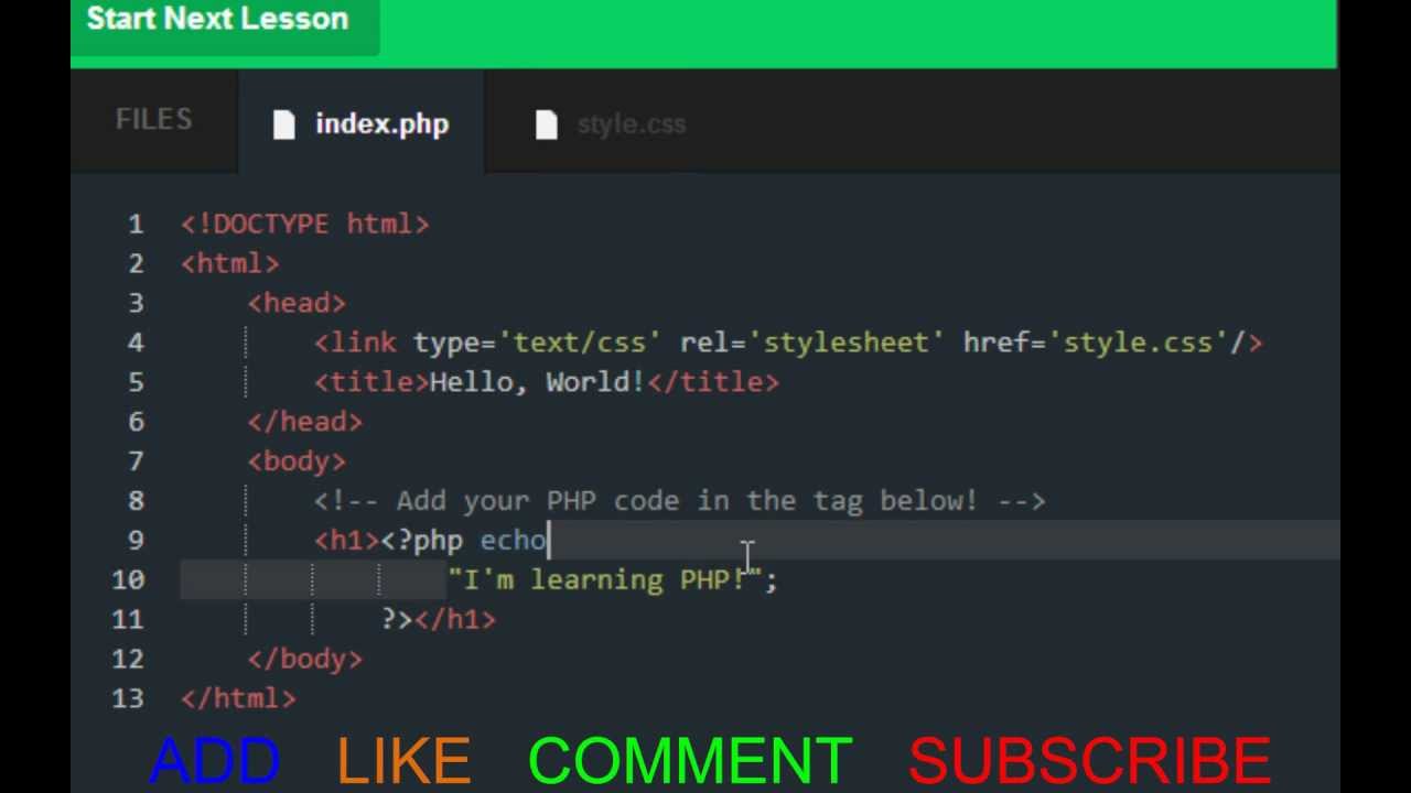 Codecademy PHP- PHP Syntax