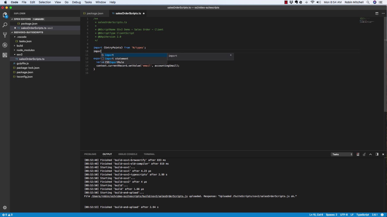 NetSuite SuiteScript 2.0 Intro