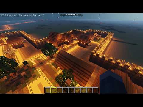 endless flat earth desert with walled kingdom Minecraft Map