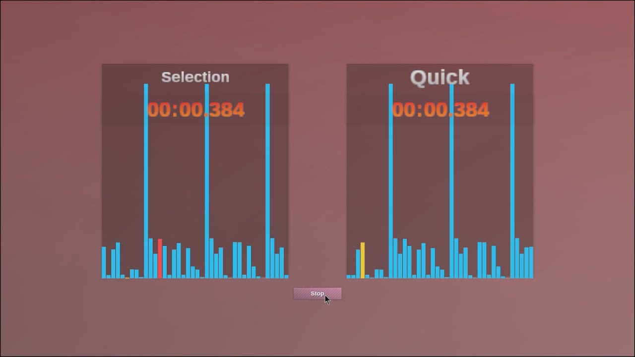 Sorting Algorithm Visualization: Selection Sort vs Quick Sort – Which One Wins?
