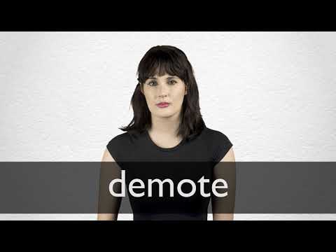 DEMOTE definition and meaning | Collins English Dictionary