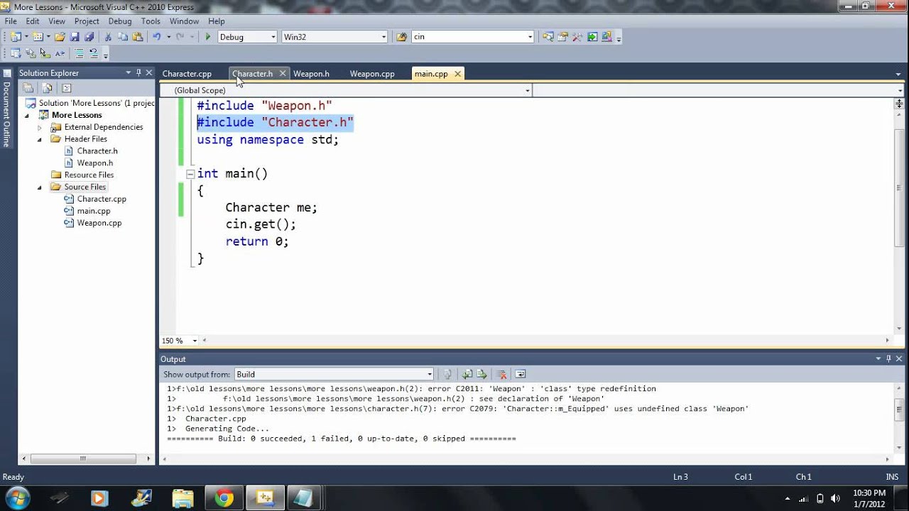 Lesson 66: Intro to Preprocessor Directives. Beginning Programming with Visual Studio C++ 2010