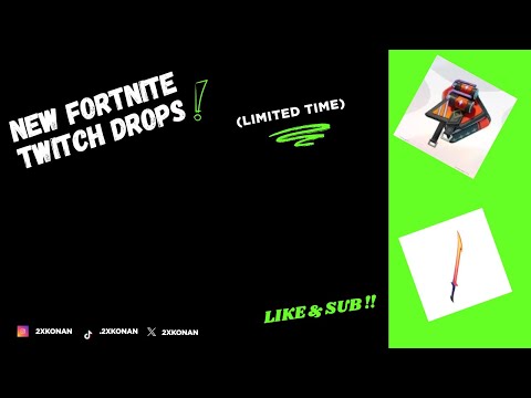 Claiming The New *Twitch Drops* Neon Retropack Back Bling & Neon Nightblade Pickaxe !!