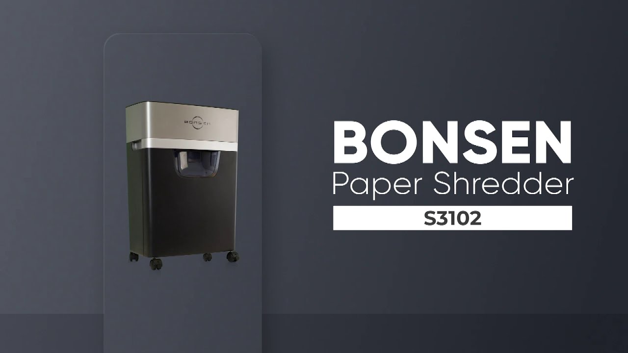 BONSEN 16-Sheet Cross-Cut Paper Shredder Heavy Duty 60 Mins Run Time S ...