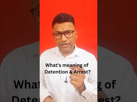 Whatβs meaning of Detention and Arrest? #indianconstitution #indianadvocates
