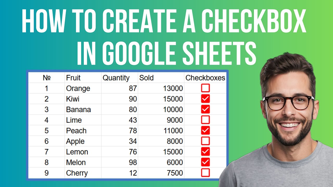 How To Create A Checkbox In Google Sheets