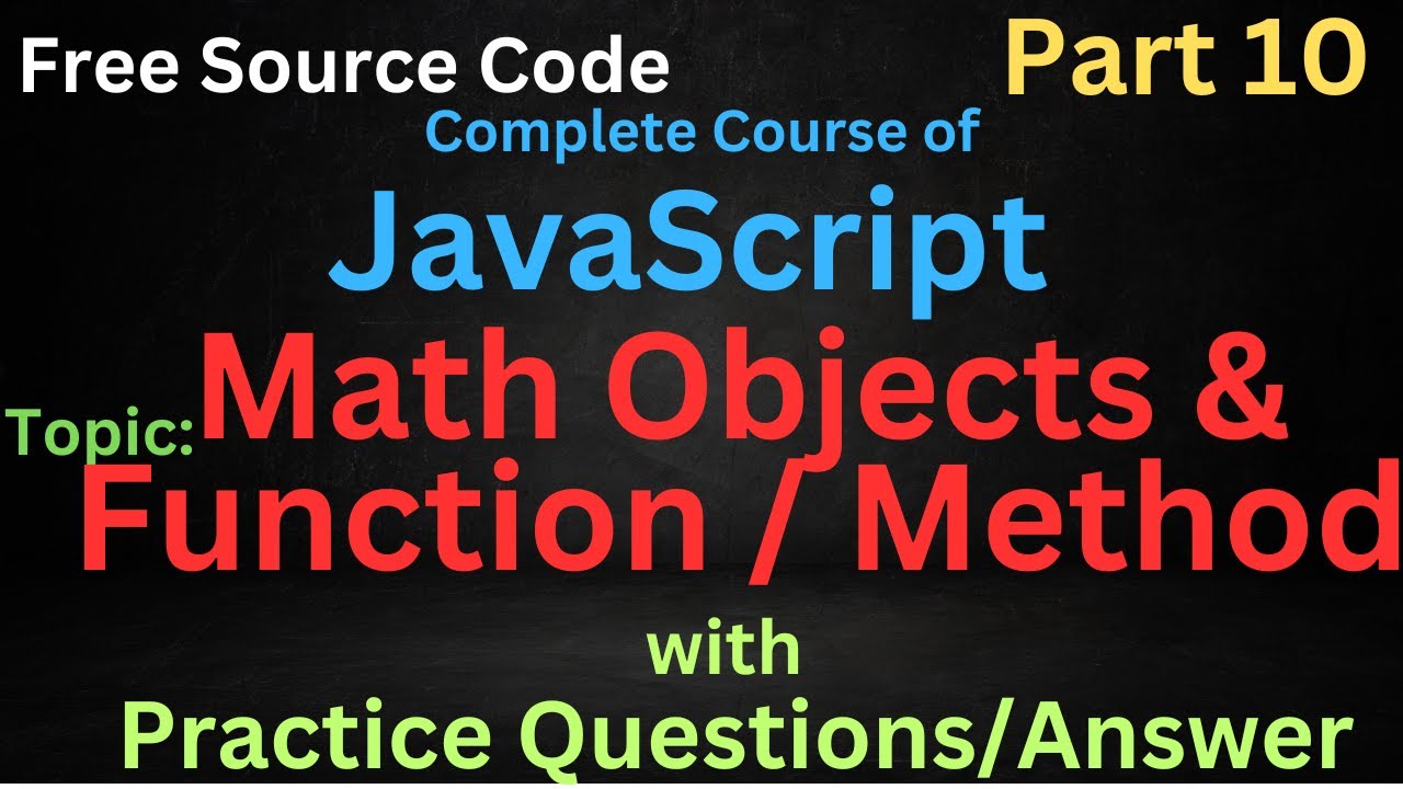 Math Functions || Math Objects in JavaScript part 2 #javascript #2023 #functions  #javascriptcourse
