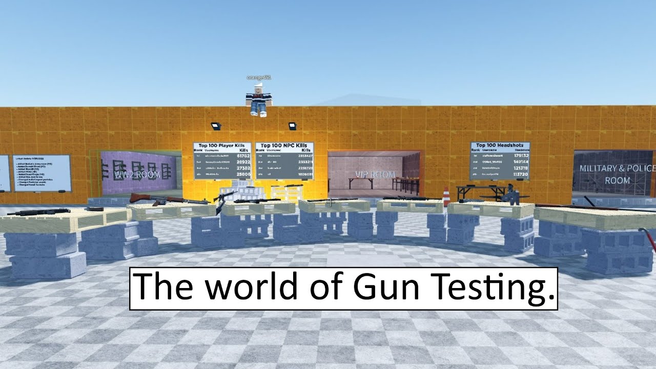 All Weapons and Items in Gun Testing [Outdated]