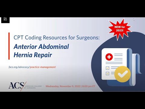 CPT Coding Resources for Surgeons: Anterior Abdominal Hernia Repair | ACS
